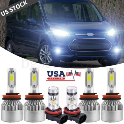 For Ford Transit Connect 2014-2018 Combo 6X LED Headlight Fog Lights ...