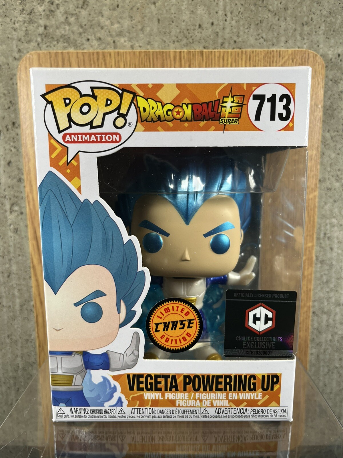 Funko Pop! DBS Vegeta Powering Up #713 Chalice Exclusive Metallic Chase ...
