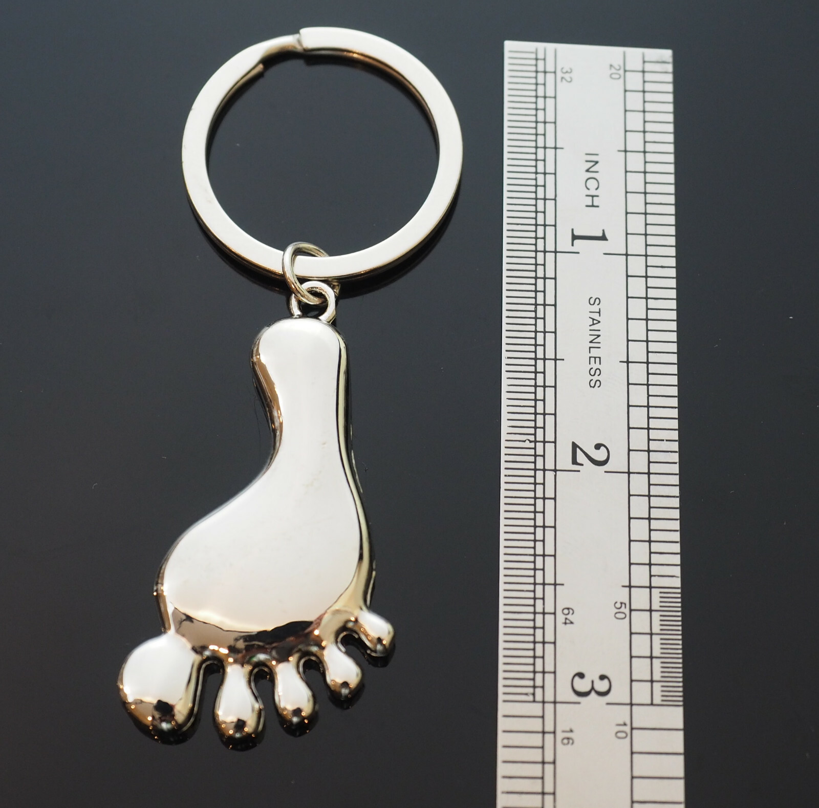 Bigfoot Key Ring Sasquatch Yeti Big Foot Toes Keychain Key Chain Fob ...