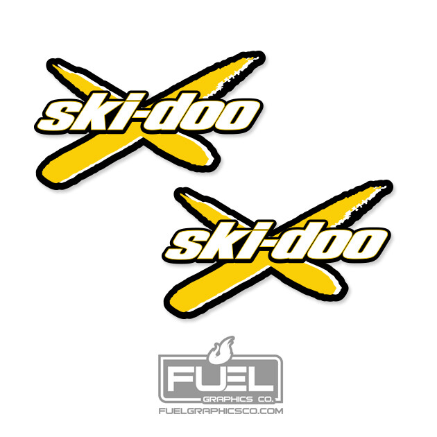 SkiDoo Logo Premium Vinyl Decal Sticker 2-Pack - Ski-Doo Race Mod Decal ...