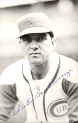 Greek George Chicago Cubs d. 1999 Signed 3x5 Repo Postcard 178253 | eBay