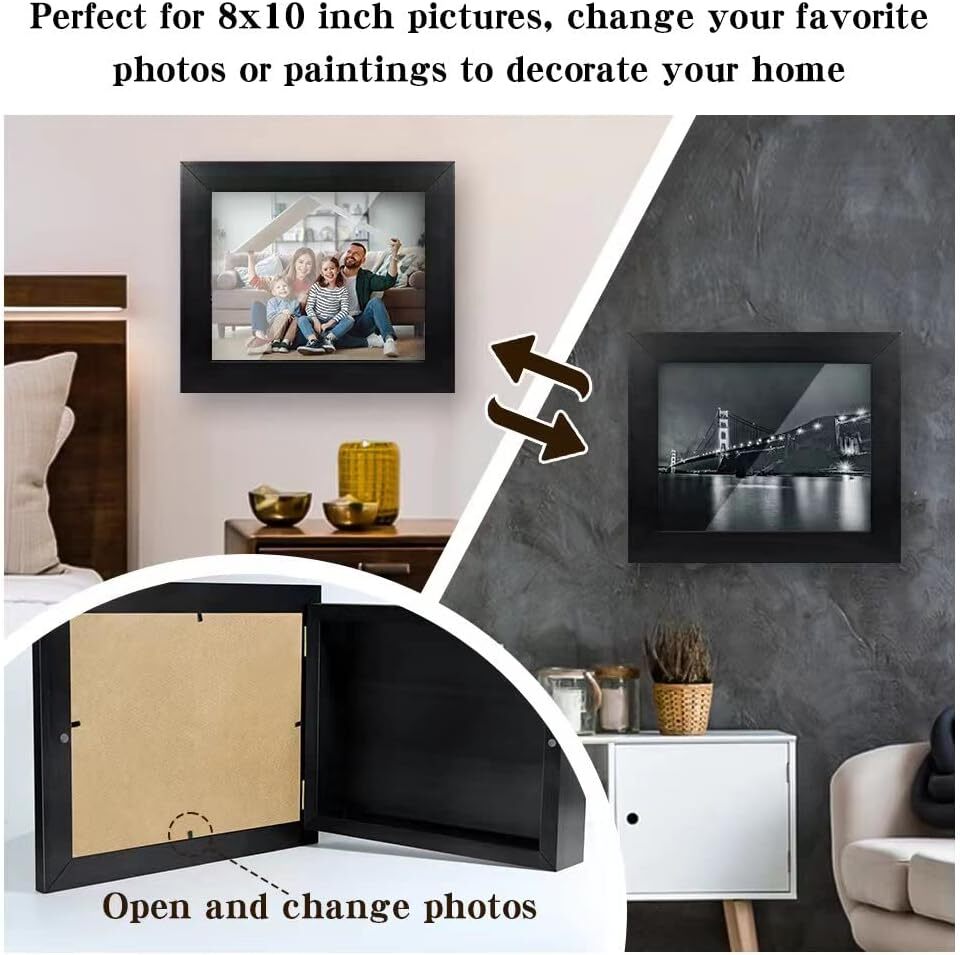 Hidden Gun Storage, Concealment Safes for Pistols, Secret Decor Black ...