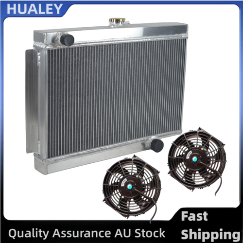 3ROW Aluminum Radiator+FAN Fit 1962-1965 1963 1964 Holden EJ/EH 179 2 ...