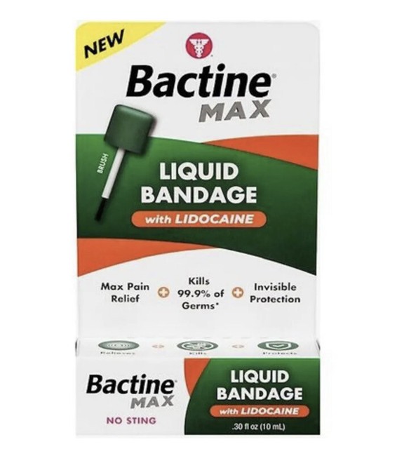 Bactine Max Liquid Bandage No Sting 10mL (2 Pack) Exp 3/2025 for sale ...