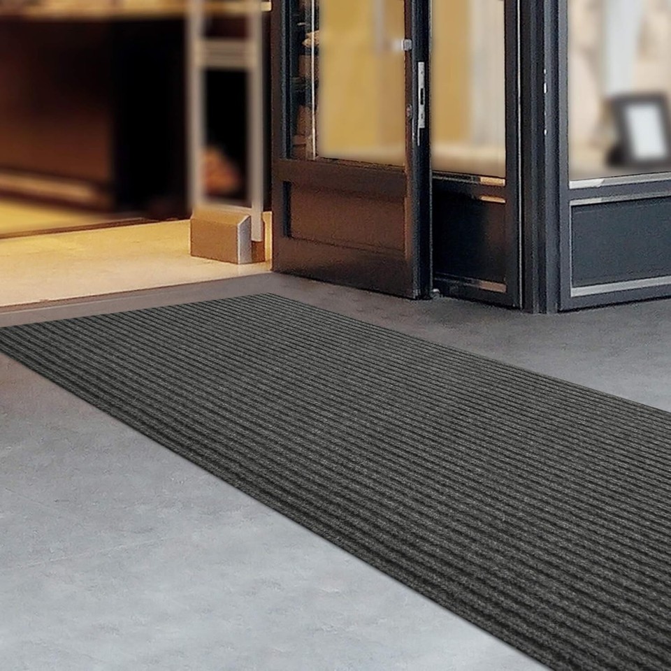 Weather Warrior Ribbed Carpet Runner with Non-Slip Rubber Backing ...