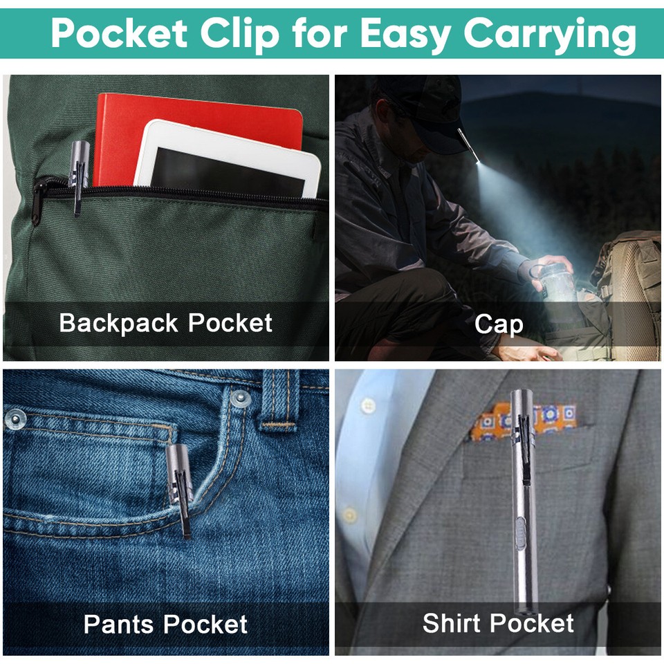 Rechargeable Medical Pen Light Flashlight Portable Mini Torch f/Doctor ...