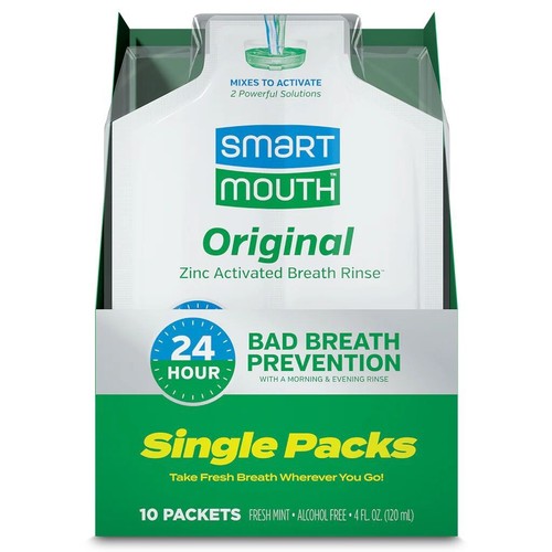 SmartMouth The Original zinc activated 16floz and 10ct single pouches ...
