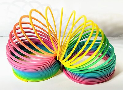 Rainbow Colored Jumbo 5" Colorful Plastic Slinky | eBay
