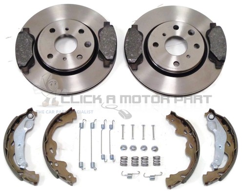 CITROEN C1 1.0 & 1.4 HDi FRONT 2 BRAKE DISCS AND PADS & REAR SHOES ...