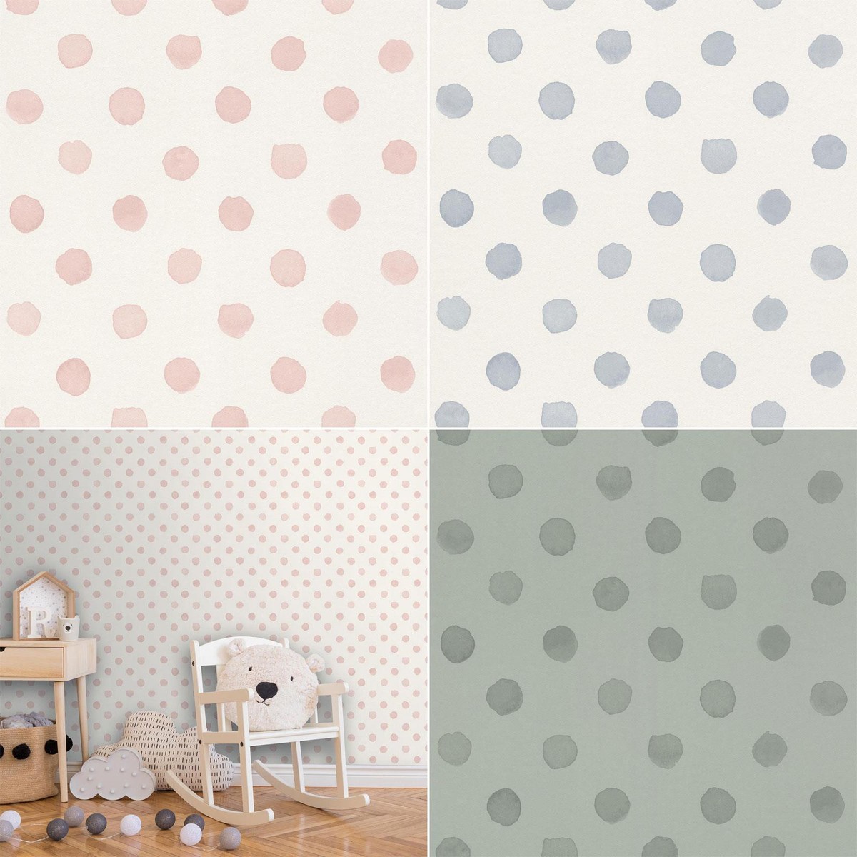 Wallpaper Spots Dots Polka Modern Wallpaper Rainbow Polka Dots