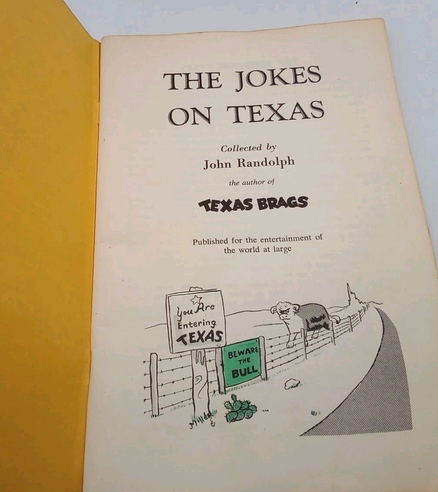 The Jokes of Texas Vintage 1961 by John Randolph of Tombell, TX ...