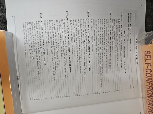 Self-Confrontation : Syllabus for Biblical Counseling Training Program ...