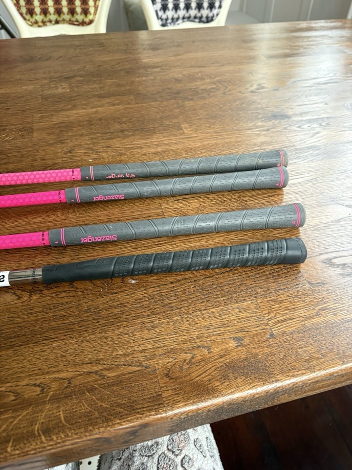 slazenger junior golf club set pitching wedge, 7 wood, 5 wood and ...