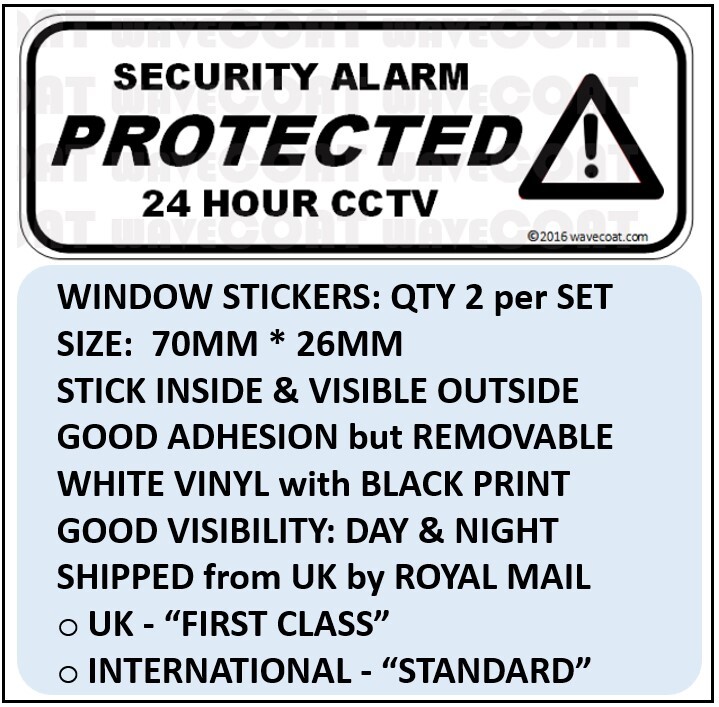 2 x WINDOW WARNING STICKERS INTERNAL GPS TRACKER OBD PORT DISABLED ...