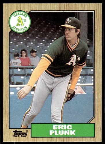 1987 Topps Baseball Card Eric Plunk Oakland Athletics #587 | eBay