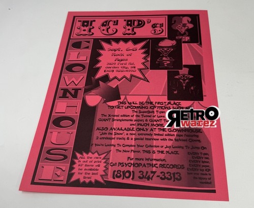 Insane Clown Posse ICP’s Clownhouse Flyer 8.5x11” Hot Hits Detroit ...