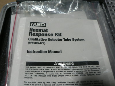 (NOS) MSA HAZMAT 807472 TUBE DETECTOR KIT QUAD PORT SAMPLE KWIK DRAW ...