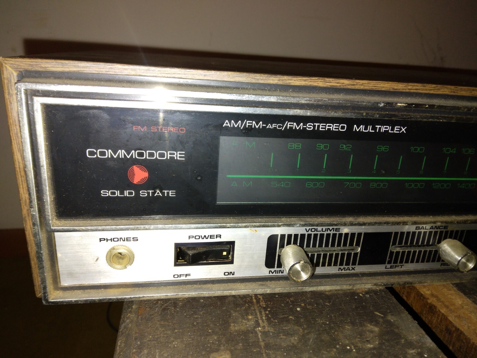 Vintage COMMODORE STEREO RADIO AM/FM SOUND Receiver - TESTED, WORKS! | eBay