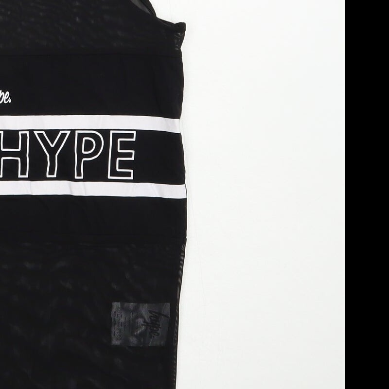 Hype Womens Black Polyester Blend Tank Size 8 Scoop Neck | eBay UK