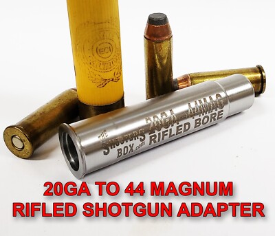 20GA to 44 MAG RIFLED Shotgun Adapter - Chamber Reducer - Stainless ...