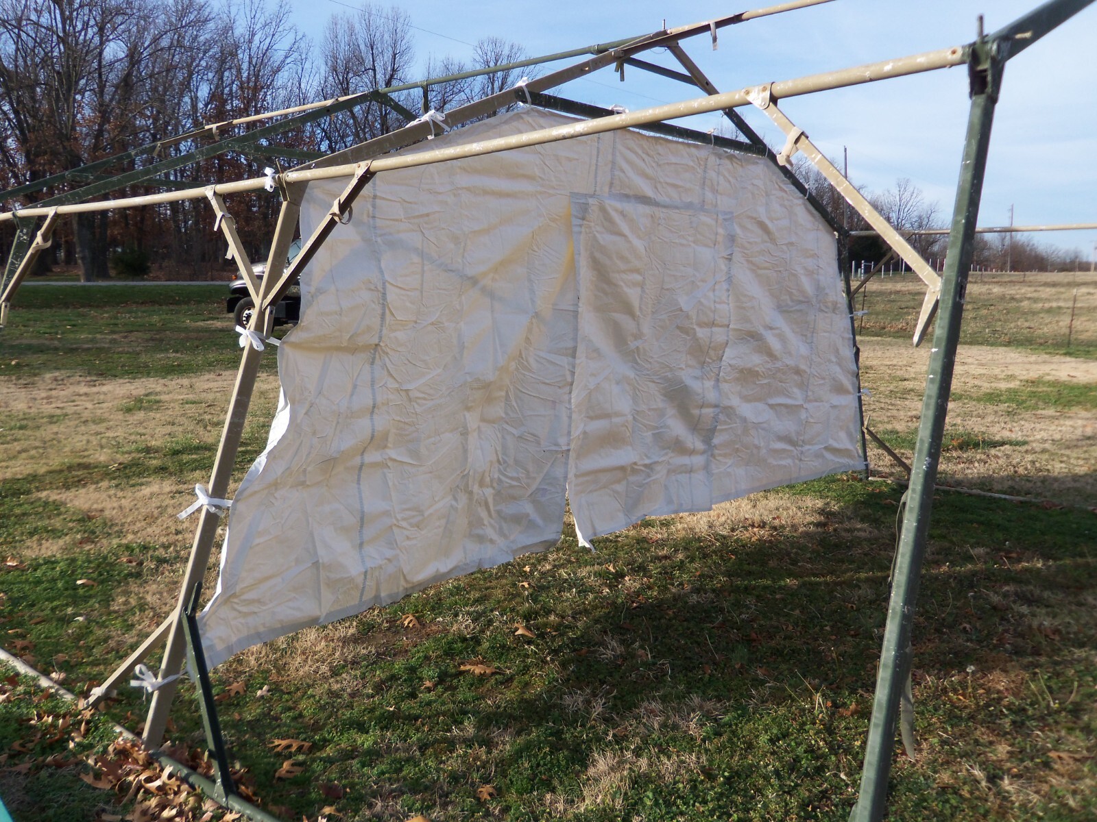 MILITARY SURPLUS TEMPER TENT PARTITION SECTION PASS THROUGH ROOM ...