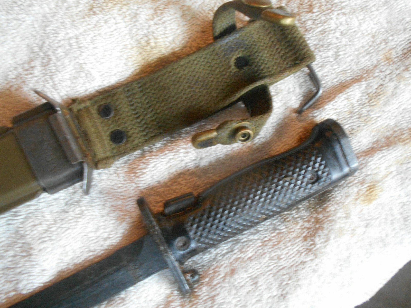 U.S.IMPERIAL M-5A1 M5A1 M5 BAYONET & M8A1 SCABBARD M1 GARAND Korean war ...