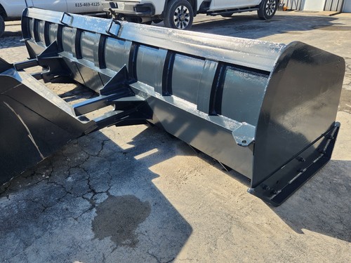 14' Protech Wheel Loader Bucket Chain Mount Snow Pusher Box Plow HD ...