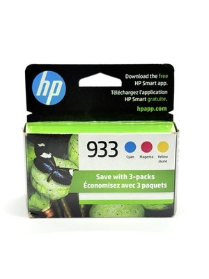 HP 933 Cyan Magenta and Yellow Ink Cartridges EXP 08/2025 889894153555 ...
