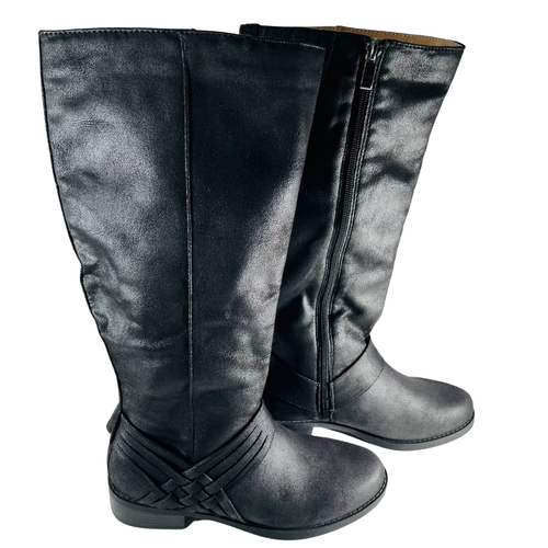 Journee Collection Womens Meg Black Knee-High Boots Size 7 52574721195 ...