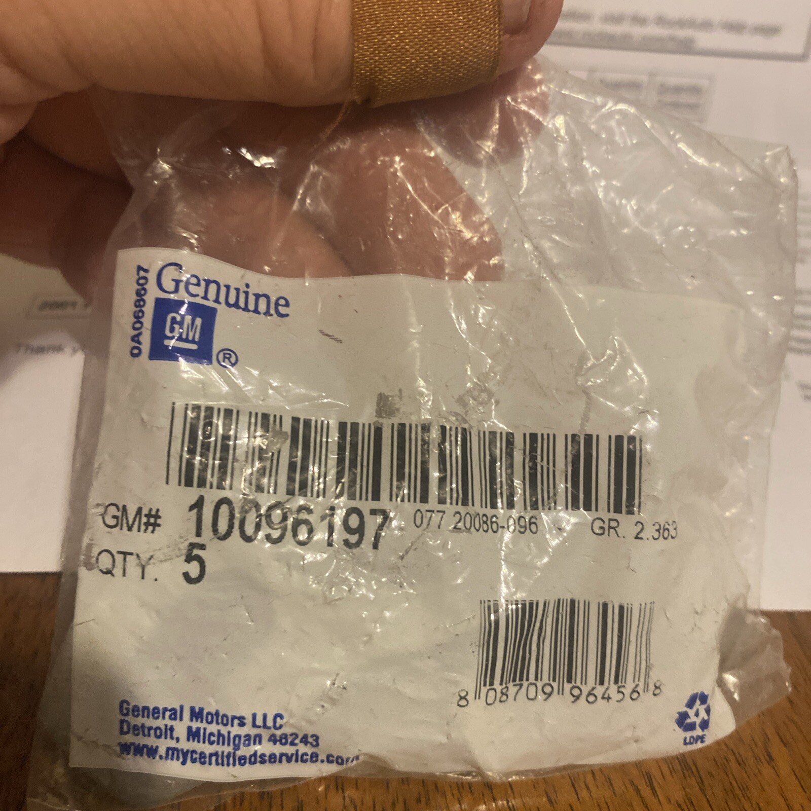 Genuine GM Distributor Hold Down Clamp Pack Of 5 GM# 10096197 1986 ...