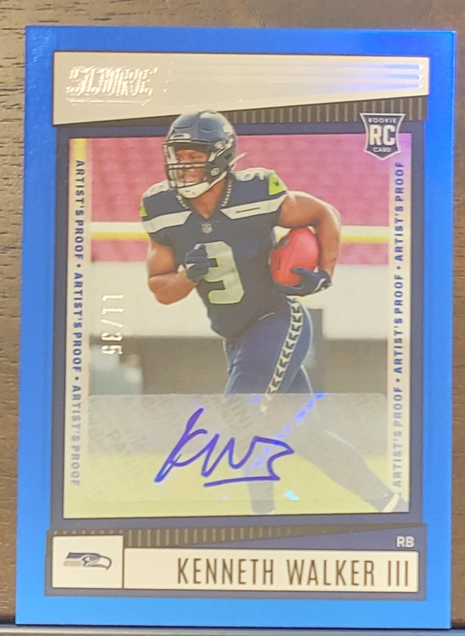 2022 Score Football #329 Kenneth Walker III Artist Proof /35 Auto ...