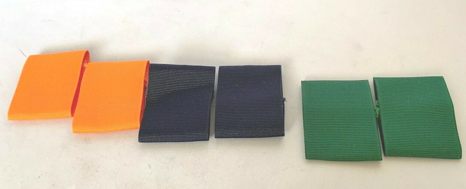 Lot of 3 Sets Vintage Boy Scouts BSA Blue Orange Green Shoulder Loops ...