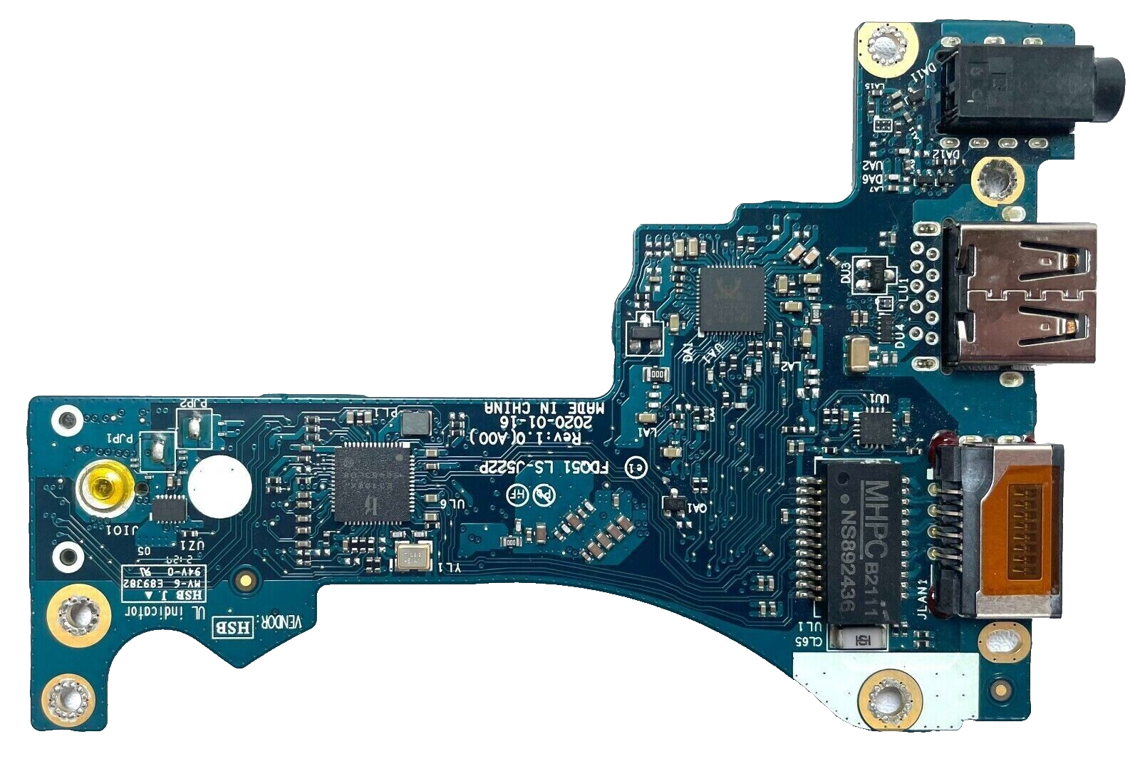Genuine Dell Alienware m15 R4 15.6" Laptop USB Audio IO Board LS-J522P ...