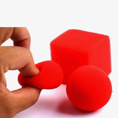 Red Sponge Balls Cube Magic Tricks Props Magic Magic Ball Children | eBay