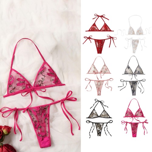 Erotic Underwear Three Point Bra T Pants Matching Underwear for Couples ...