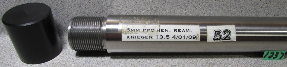 KREIGER 6mm PPC BENCHREST Panda Action Rifle Barrel 1 : 13.5" Twist ...