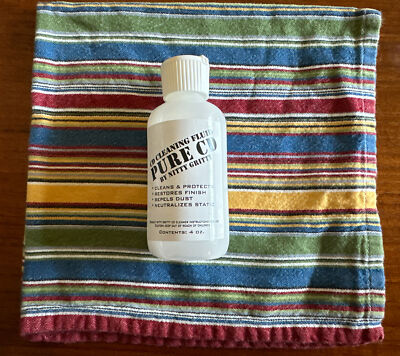 4 OZ Pure CD Cleaning Fluid by Nitty Gritty+17X17” 100% Soft Cotton C ...