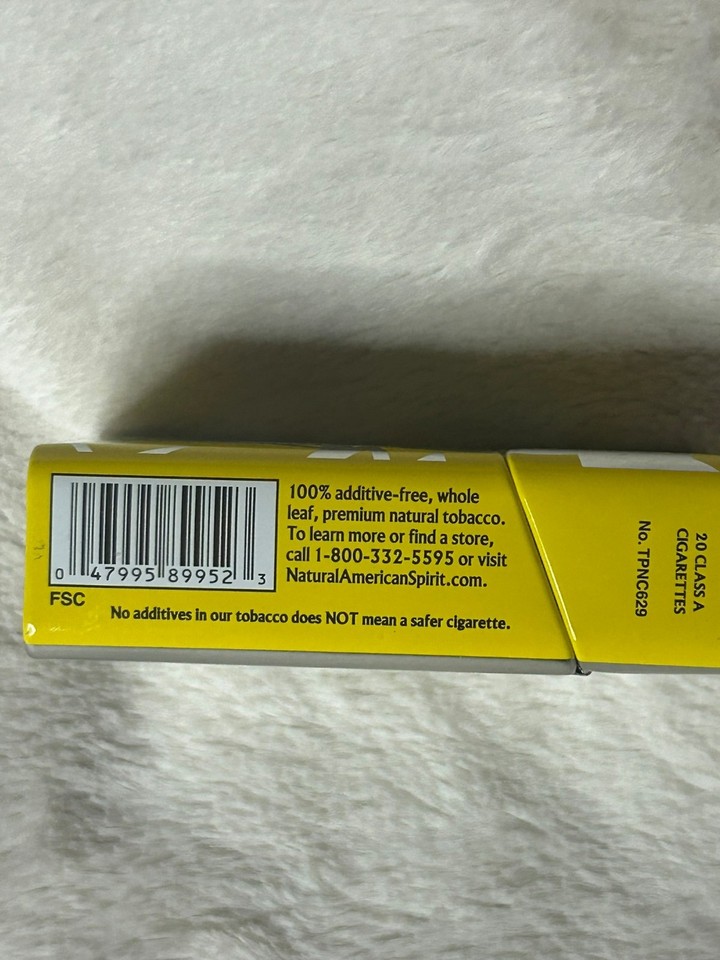 Natural American Spirit Cigarettes Yellow Thunderbird Tin - Flip Top | eBay