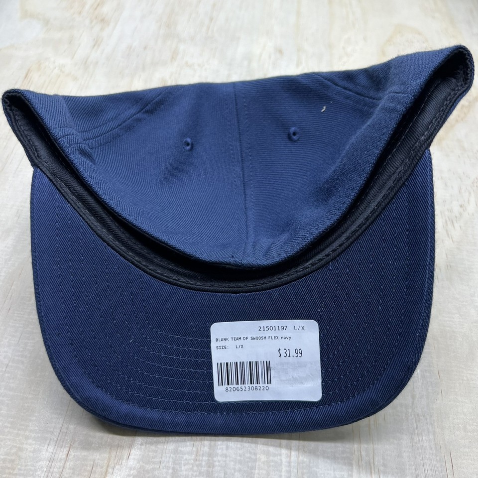 NEW L/XL Nike Classic 99 Blank Team Dri-FIT Swoosh Flex Hat Navy Blue ...