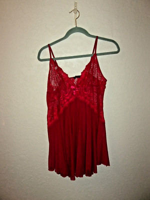 AvidLove Red - Poly & Lace Nightie Gown XL | eBay
