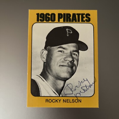 ROCKY NELSON 1980 TCMA AUTOGRAPHED SIGNED AUTO BASEBALL CARD | eBay