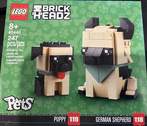 Lego 40440 BrickHeadz Pets German Shepard and Puppy Dog (Brand New ...
