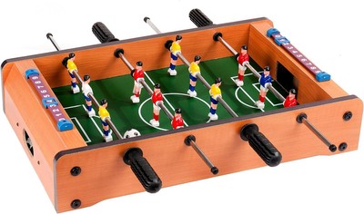 SOLID TABLE TOP FOOTBALL GAME KIDS NON-SLIP GRIP HANDLE PLAYER FOOSBALL ...