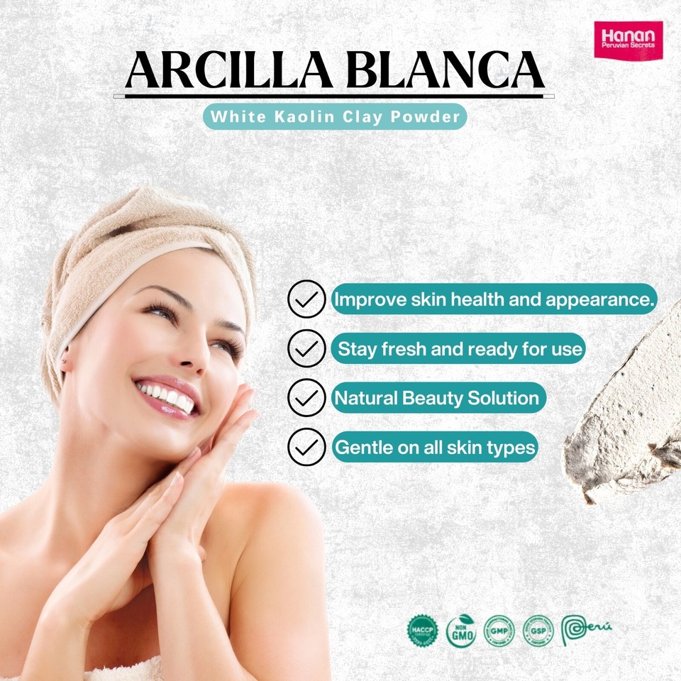 White Kaolin Clay Powder Arcilla Blanca 100% Natural for Rejuvenation ...