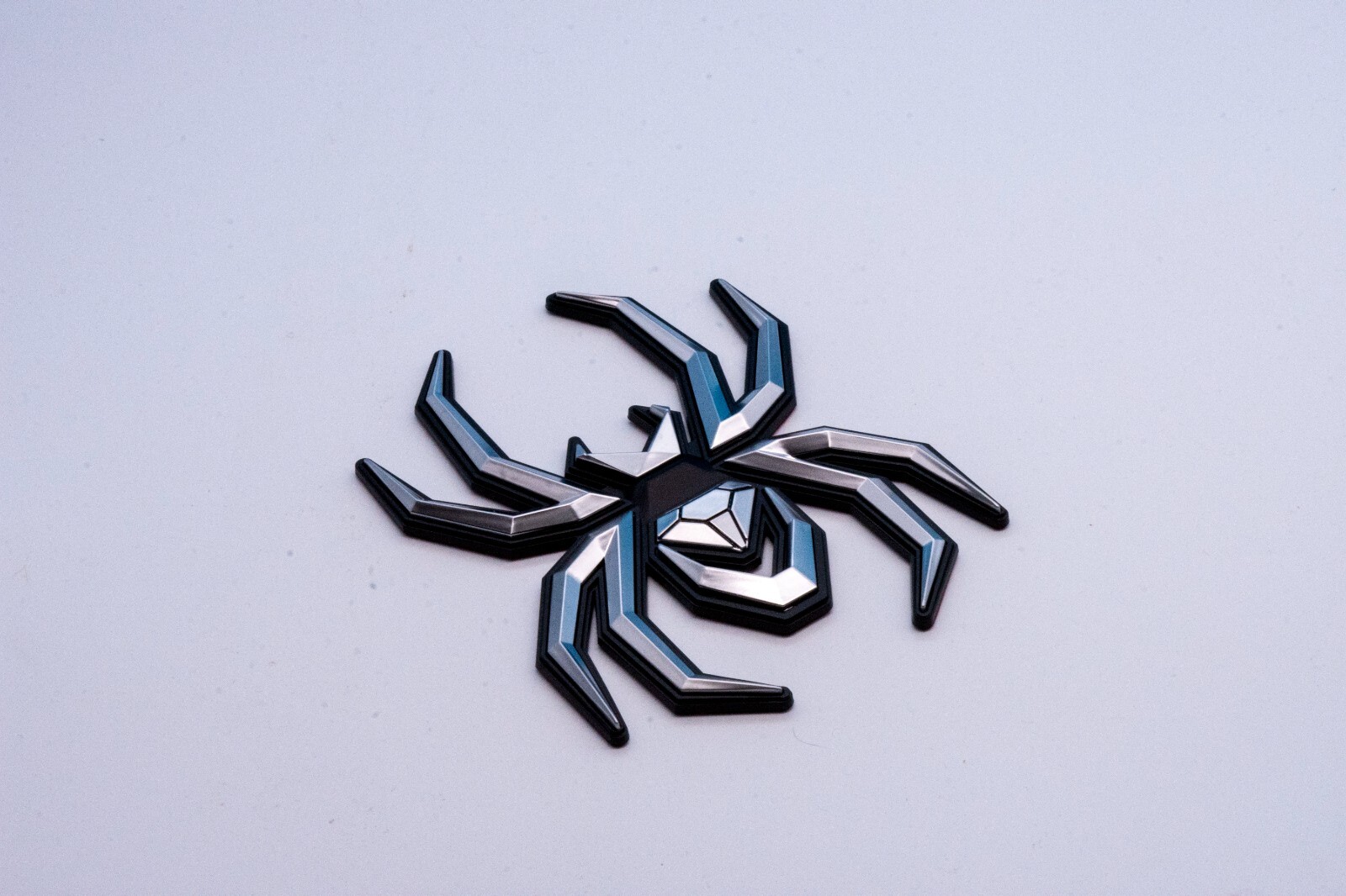 2 X Silver Black Spider Emblem Fit F-150 Silverado Sierra RAM Black ...