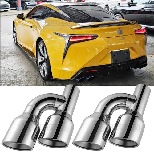 Pair 2.5" ID to 4" OD Dual Exhaust Tip Exhaust Pipe Tip For Lexus LC500 ...