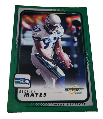 2001 Score #182 Derrick Mayes Seattle Seahawks NFL Football Card (H4 ...