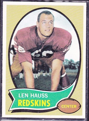 1970 LEN HAUSS - Topps Football Card # 124 - WASHINGTON REDSKINS | eBay