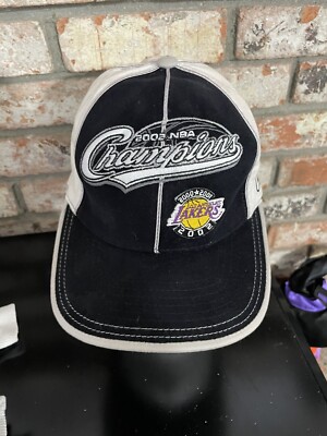 Los Angeles Lakers Reebok 2002 Back To Back Anna Champions Hat / Cap S ...