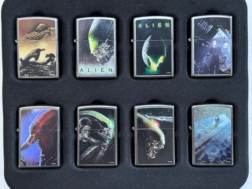 ALIEN Movie ZIPPO Lighter Collection - Lot of 8 lighters - FREE ...